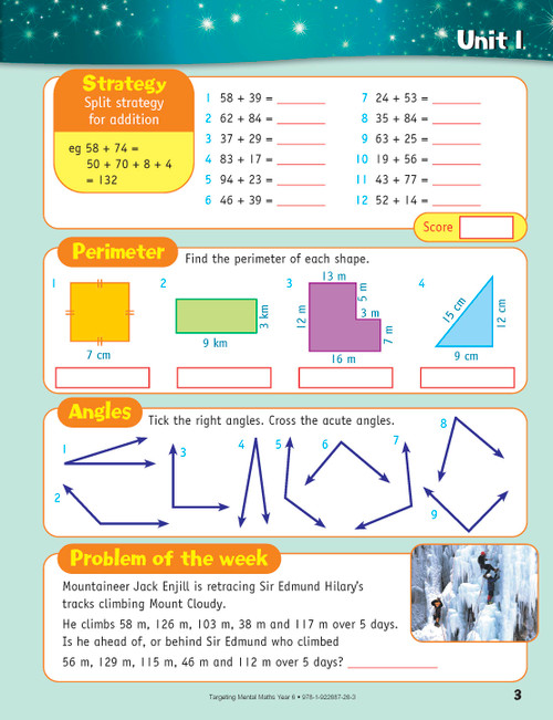 Targeting Mental Maths Year 6 2023 Curriculum Edition | Pascal Press