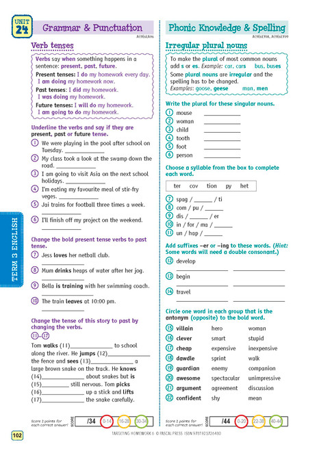 Targeting Homework Activity Book 6 New Edition | Pascal Press