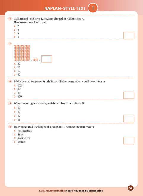 Excel Advanced Skills - Advanced Mathematics Workbook Year 1 | Pascal Press