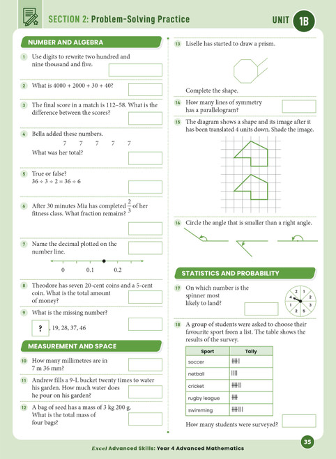 Excel Advanced Skills - Advanced Mathematics Workbook Year 4 | Pascal Press