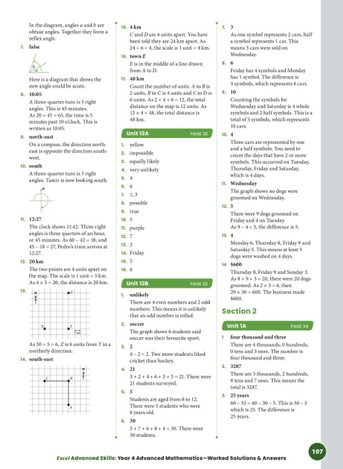 Excel Advanced Skills - Advanced Mathematics Workbook Year 4 | Pascal Press