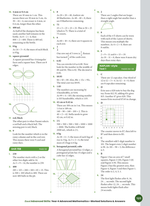 Excel Advanced Skills - Advanced Mathematics Workbook Year 4 | Pascal Press