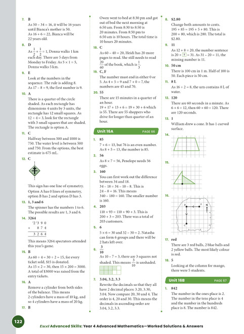 Excel Advanced Skills - Advanced Mathematics Workbook Year 4 | Pascal Press