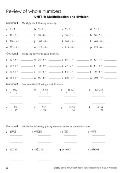 Excel Essential Skills - Mathematics Revision & Exam Workbook | Pascal ...