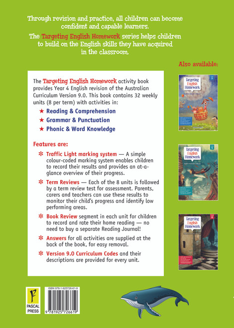 Targeting English Homework Year 4 | Pascal Press
