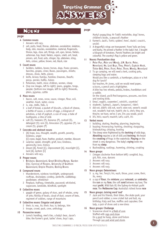 Targeting Grammar Activity Book 5 | Pascal Press