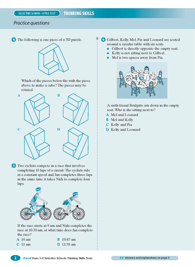 Excel Selective Schools Thinking Skills Tests Years 5-6 | Pascal Press