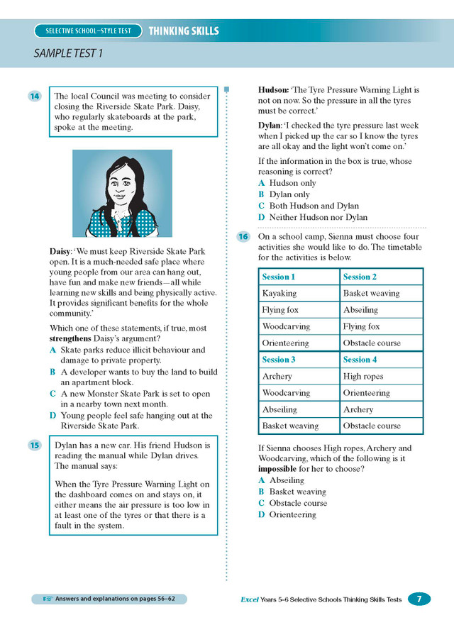Excel Selective Schools Thinking Skills Tests Years 5-6 | Pascal Press