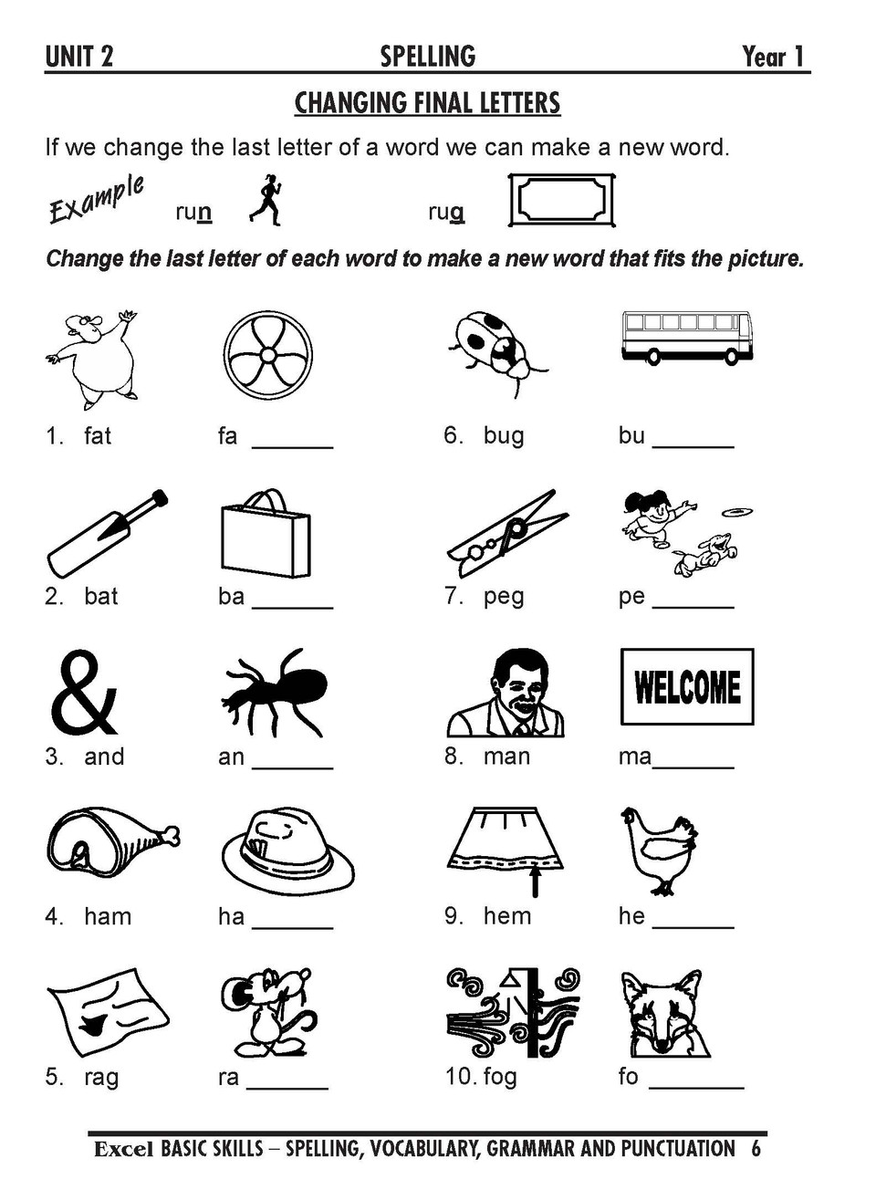 Excel Basic Skills Spelling, Vocabulary, Grammar and Punctuation Years ...