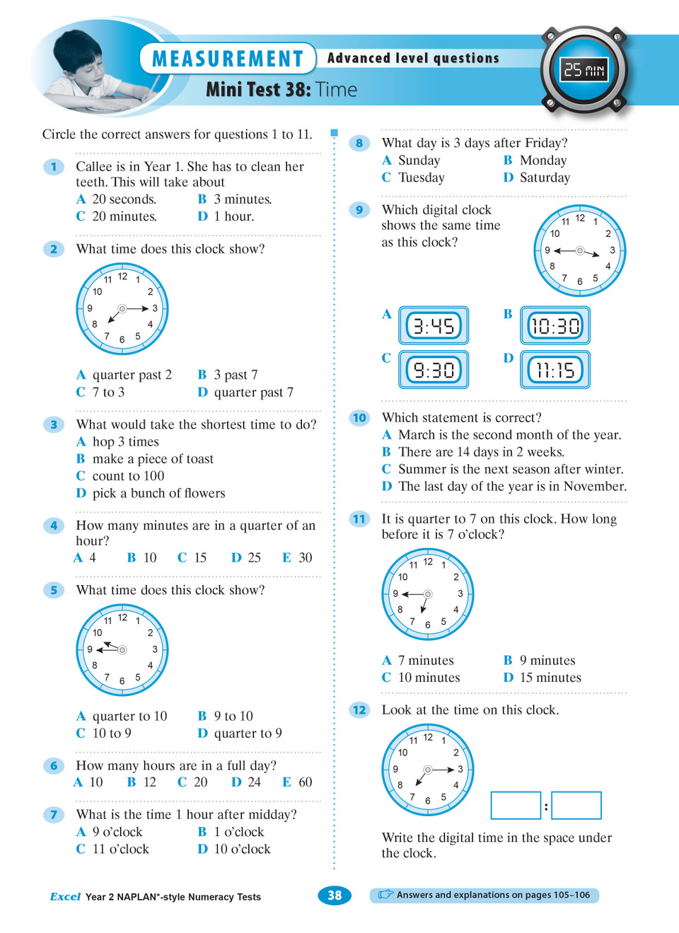 Excel - Year 2 NAPLAN*-style Numeracy Tests | Pascal Press
