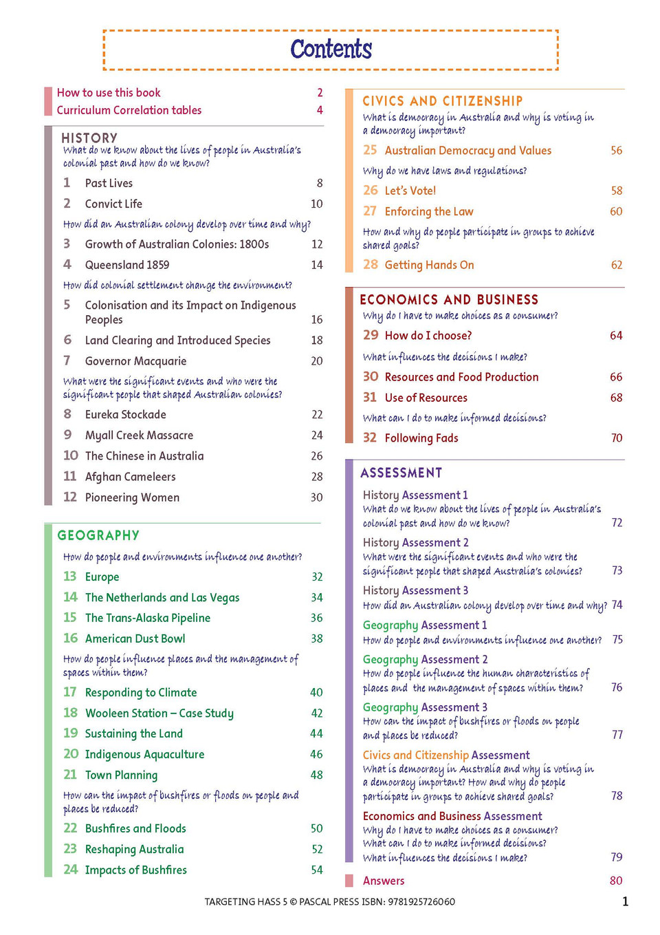 Targeting HASS - Activity Books | Pascal Press