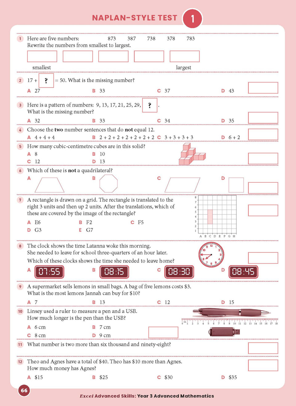 Excel Advanced Skills - Advanced Mathematics Workbook Year 3 | Pascal Press