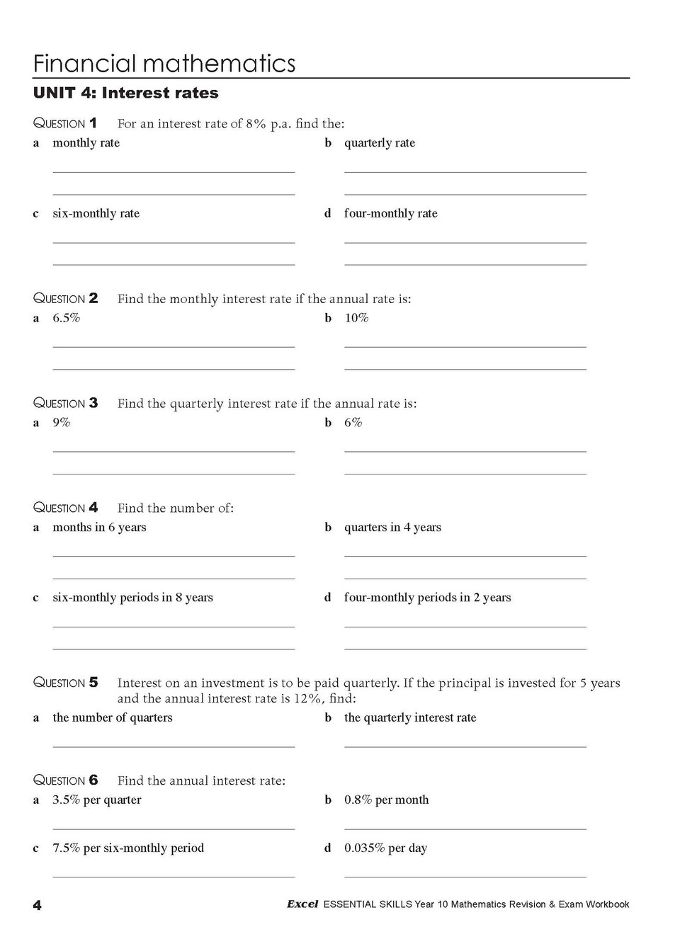 Excel Essential Skills Maths Revision and Exam Workbook 1 Year 10 ...