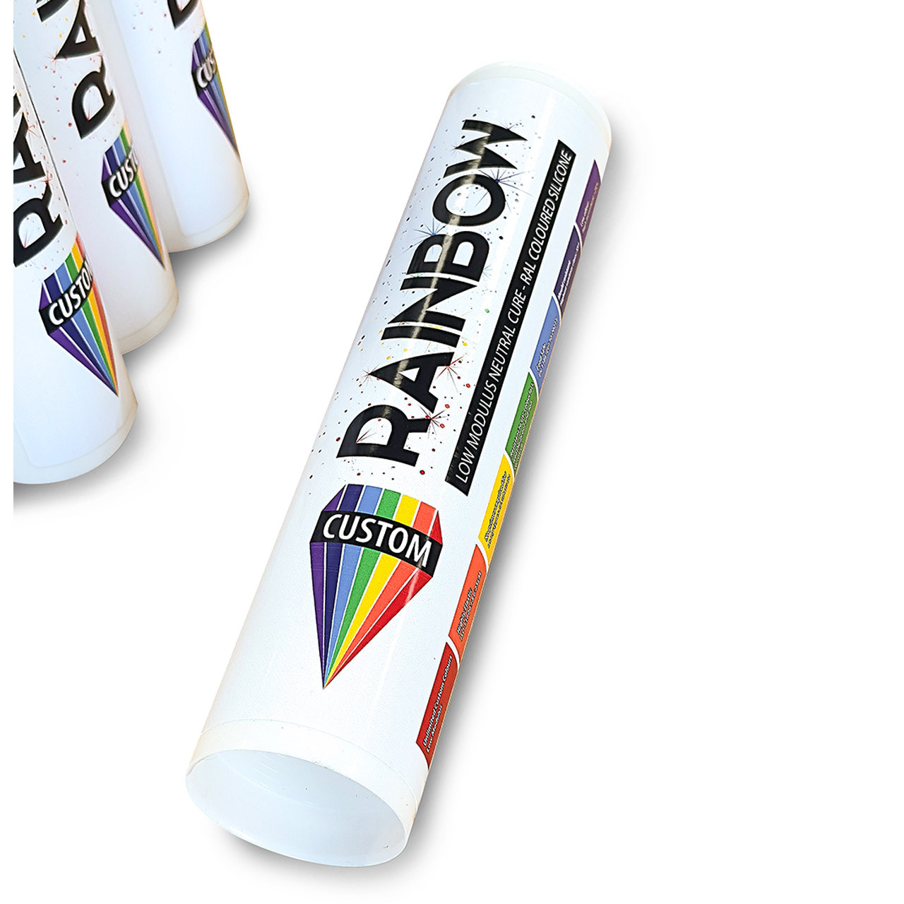 Rainbow Custom Coloured Silicone | Personalised Coloured Sealant | AB ...