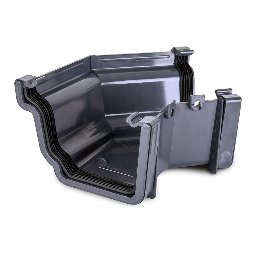 Eurocell - Gutter Universal System Plus External Angle 135 Deg Anthracite