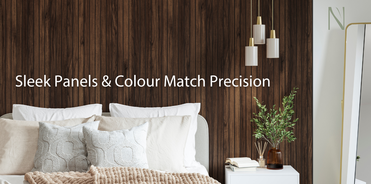 Bathroom Design with Slatted Wood Panels & RAL Colour Chart Precision ...