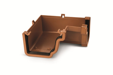 Eurocell - Gutter Universal System Plus Internal Angle 90 Deg Clay Brown