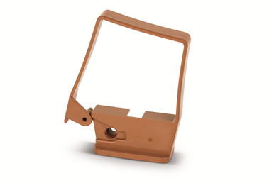 Eurocell - Gutter Square Single Fix Downpipe Clip 65mm Clay Brown