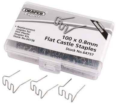 Draper - 0.8mm Flat Castle Staples (50)