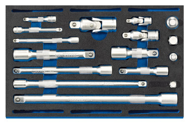 Draper - Extension Bar, Universal Joints and Socket Convertor Set 1/4 ...