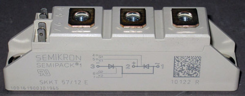SKKT57/12E - 1200V 50A Dual SCR/Thyristor Module (Semikron) - Electro Store