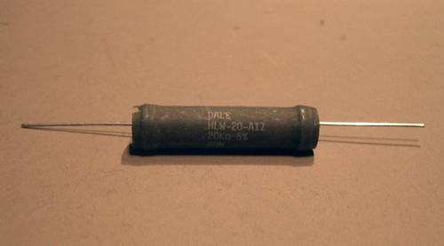 Power Resistor, 20kOhm, 20 Watt, +/- 5% - HLW-20-A1Z (Dale) - Electro Store