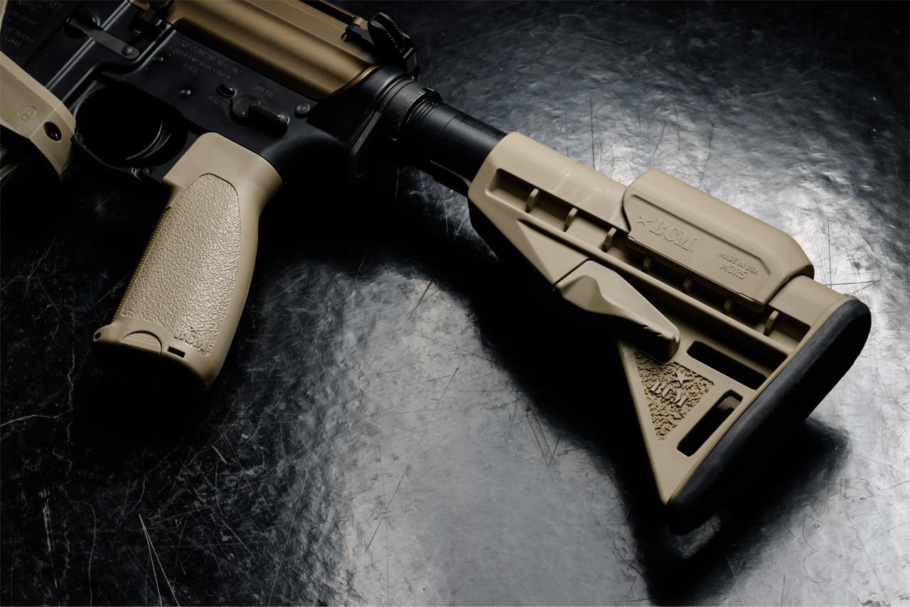 BCM® AR15 Stock Mod 3 With Stock Risers Flat Dark Earth