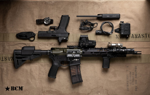 BCM® AR15 Stock Mod 3 With Stock Risers Black