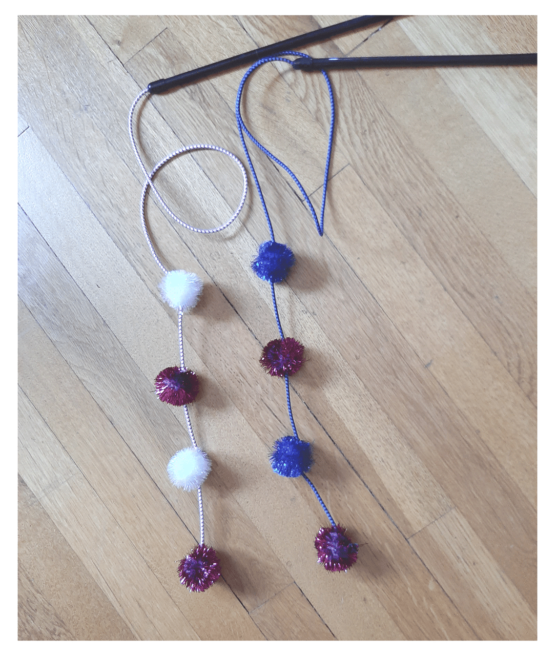 Browse 4 Pom Pom Sparkle Ball Cat Wand | Interactive Cat Toy