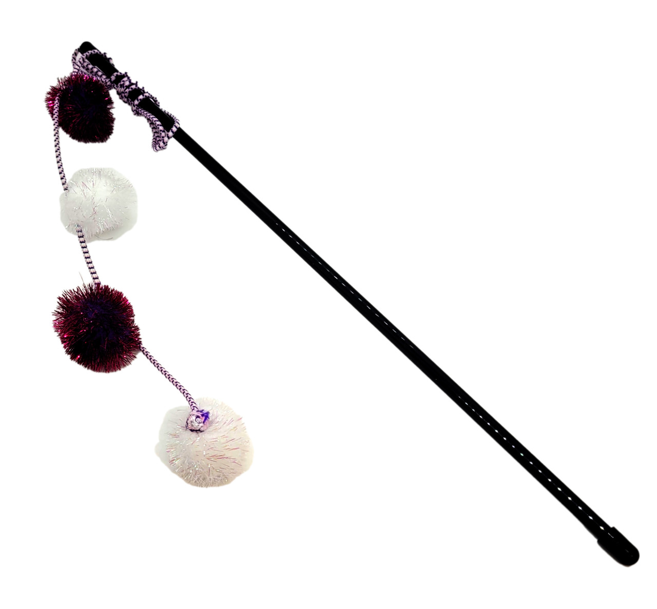 Browse 4 Pom Pom Sparkle Ball Cat Wand | Interactive Cat Toy