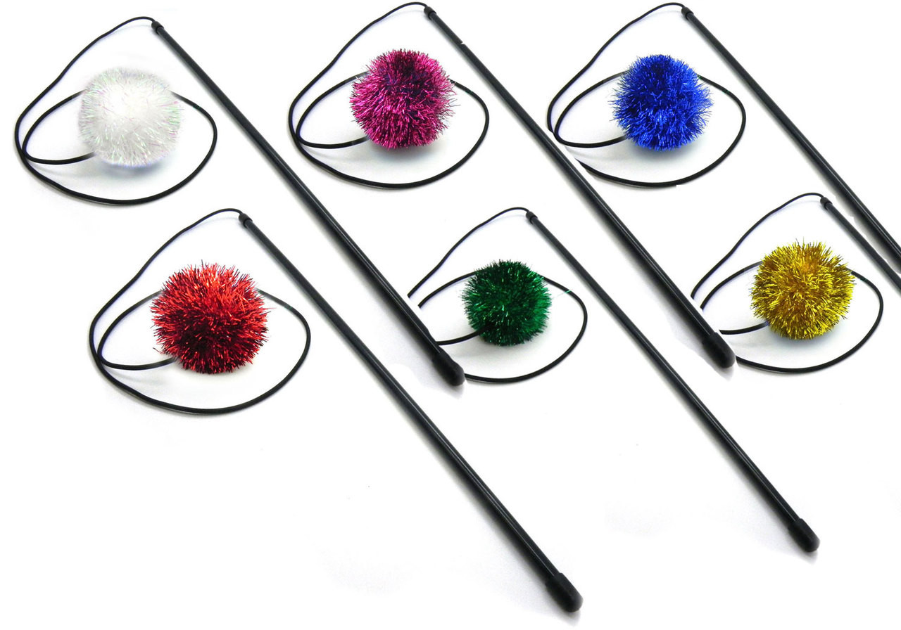 Best Cat Sparkle Ball TUFF Kitty Puff® Cat Toy