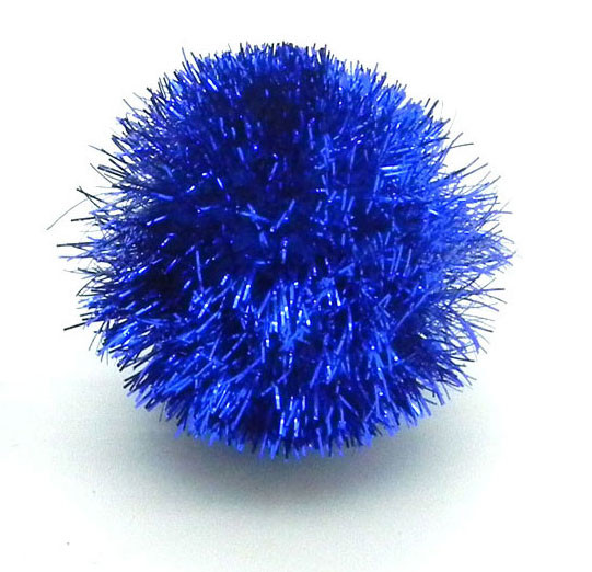 Jumbo Tuff Kitty Puff Sparkle Ball Cat Toy