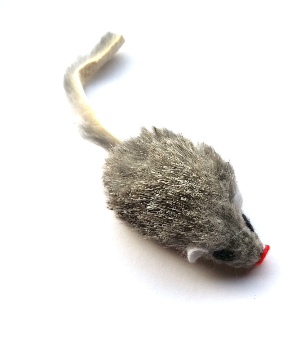 Real Fur Mouse Toy | Fun for Your Feline Friend | Cats 'n Us