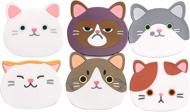 Cat Face Silicone Cup Drink Coaster Pad
