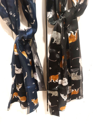 Explore Women's Cat Print Scarves Online | Cats 'n Us