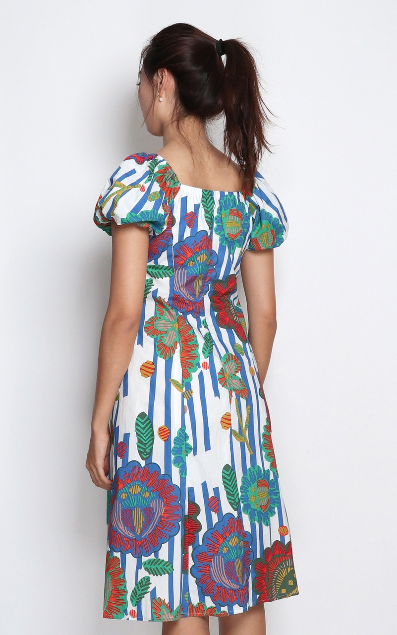 Printed Sweetheart Neck Dress | Office Wear, Work Dress, Workwear ...