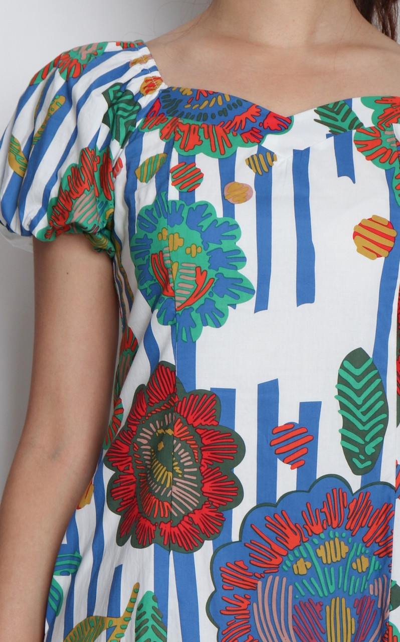 Printed Sweetheart Neck Dress | Office Wear, Work Dress, Workwear ...