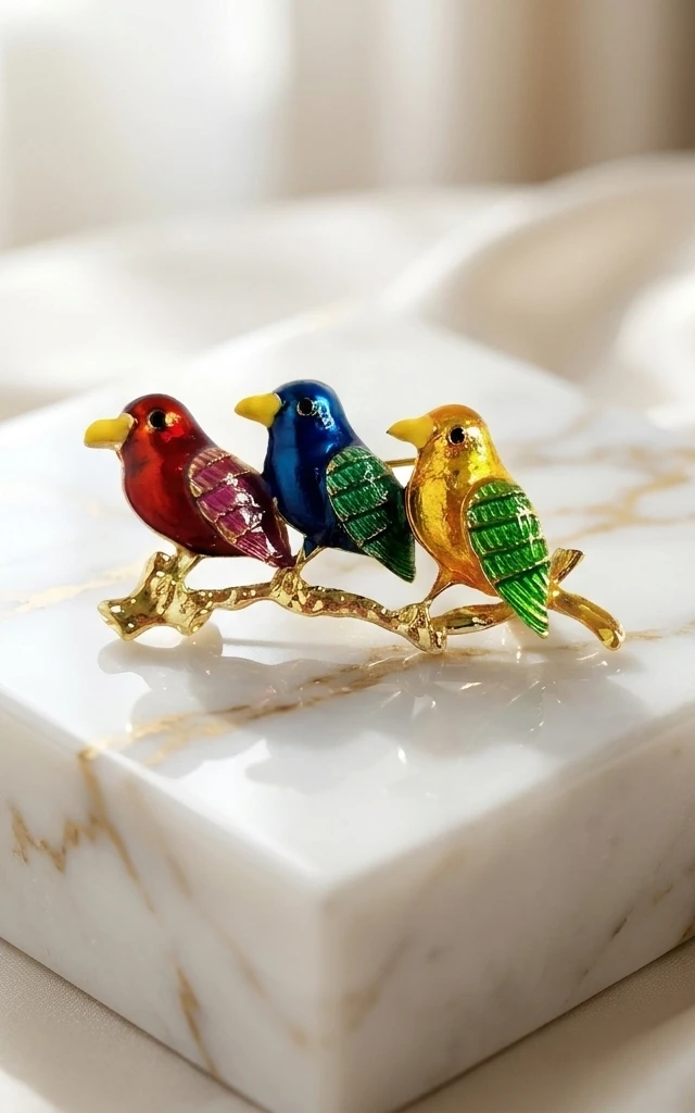 Birds on Branch Brooch | Brooch Online | ALYSSANDRA