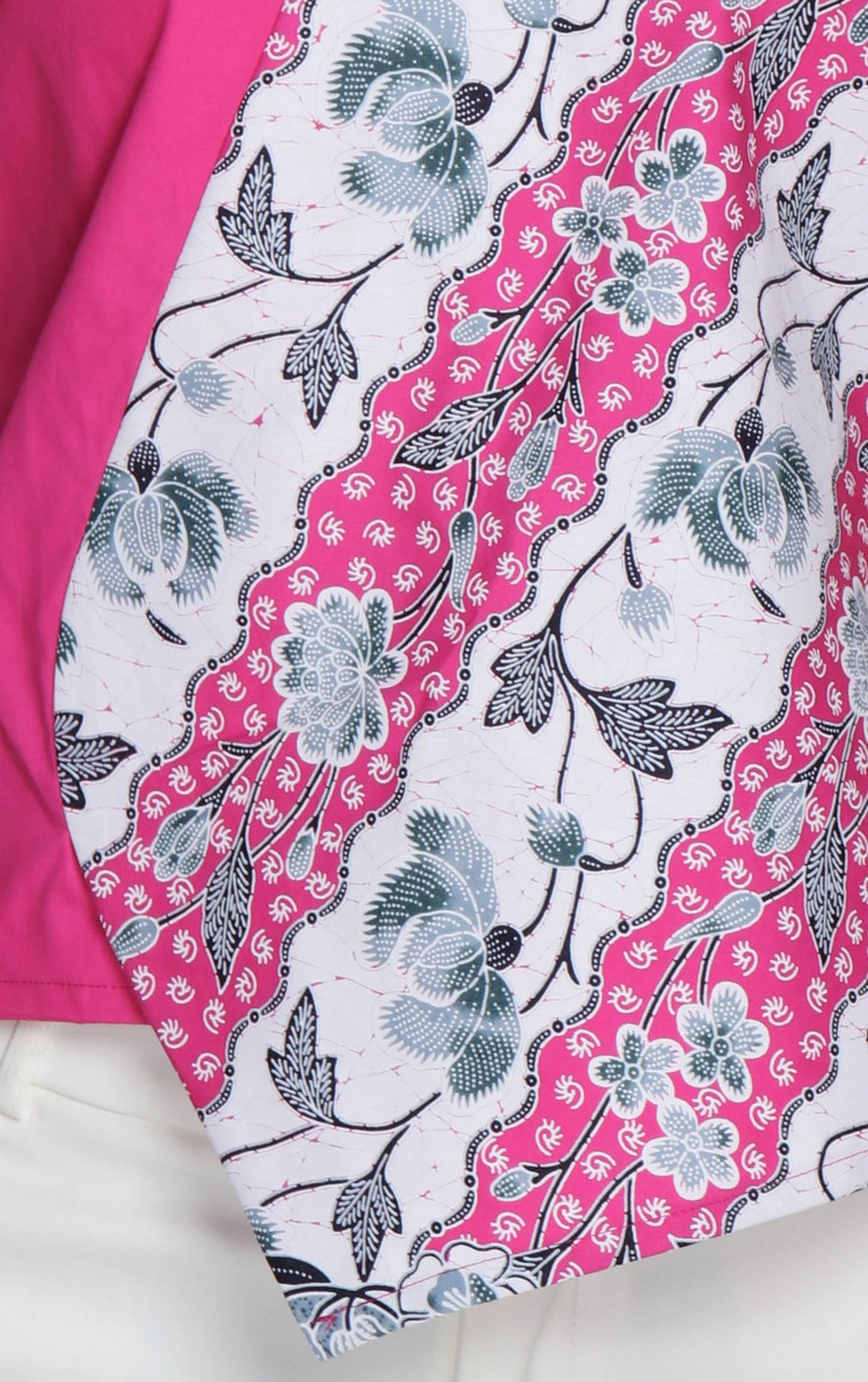 Contrast Batik Overlap Top - Magenta | CNY 2025 | Singapore Modern ...
