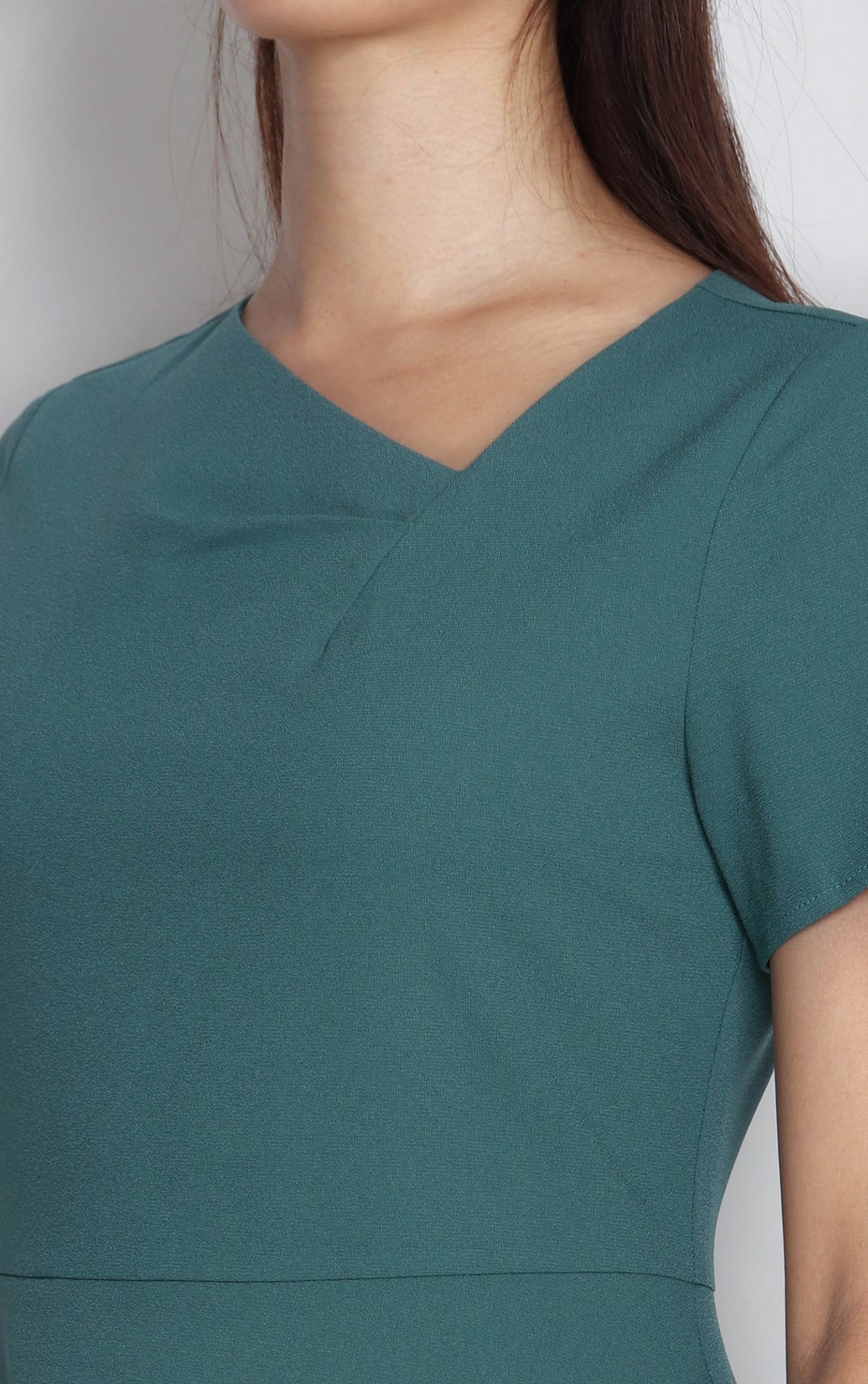 Asymmetrical Neckline Work Dress - Seafoam | Women's Office Dress ...
