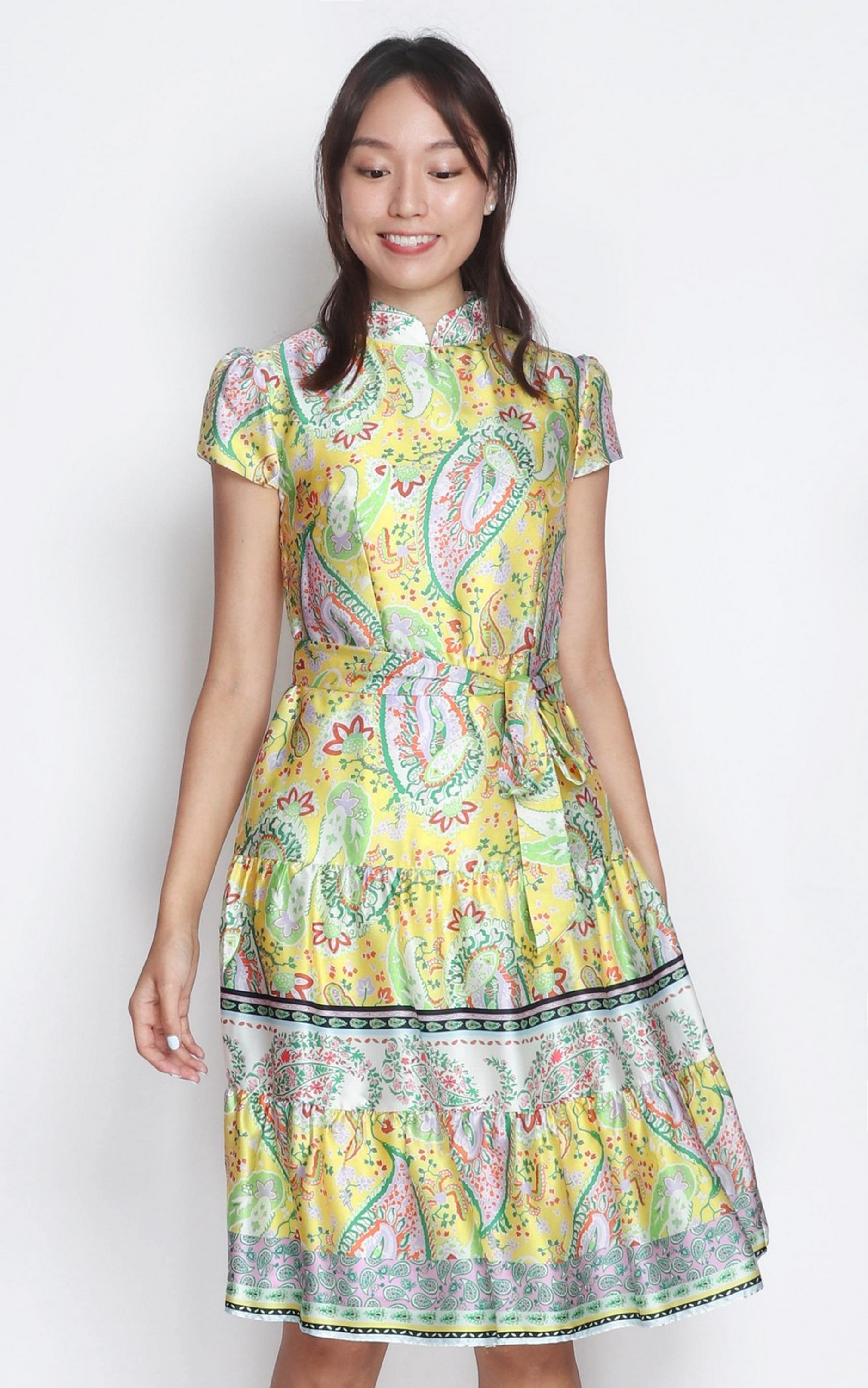 Porcelain Floral Print Cheongsam Cny 2025 Cheongsam Singapore