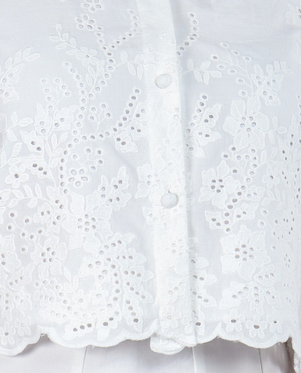 Heather Eyelet Top - White | Modern Top for Women | Alyssandra