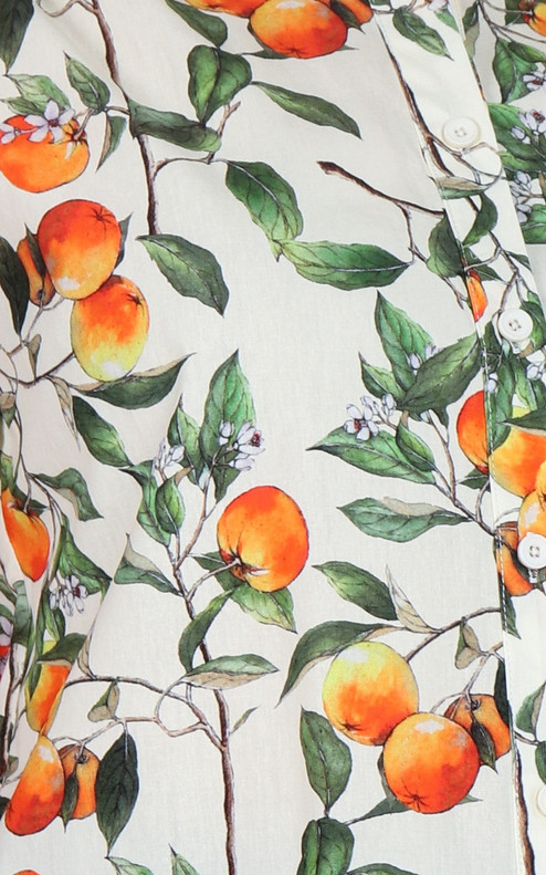 Amber Tangerine Printed Top - Cream | Modern Top for Women | Alyssandra
