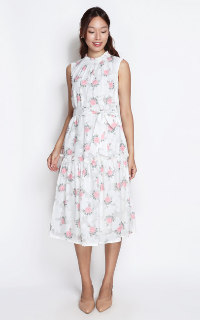 Rose High Collar Dress - Pink | CNY 2024 Modern Cheongsam | ALYSSANDRA