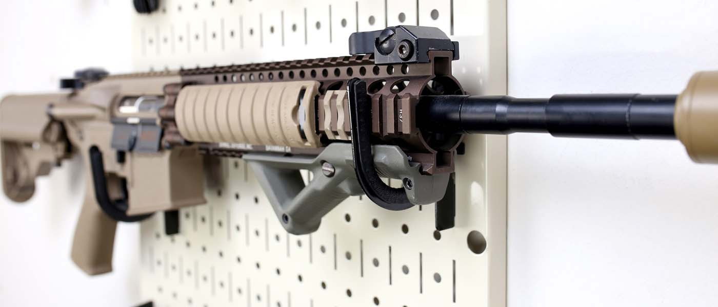 Gun Rack Pegboard - Tactical Gear Wall Gun Rack Storage