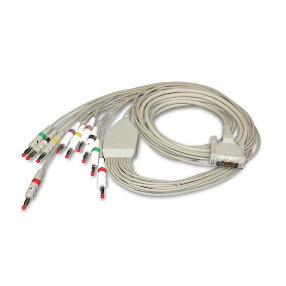 Schiller 10-Wire Patient Cable AHA 2m, Banana Plug Type (Part # 2.400179)