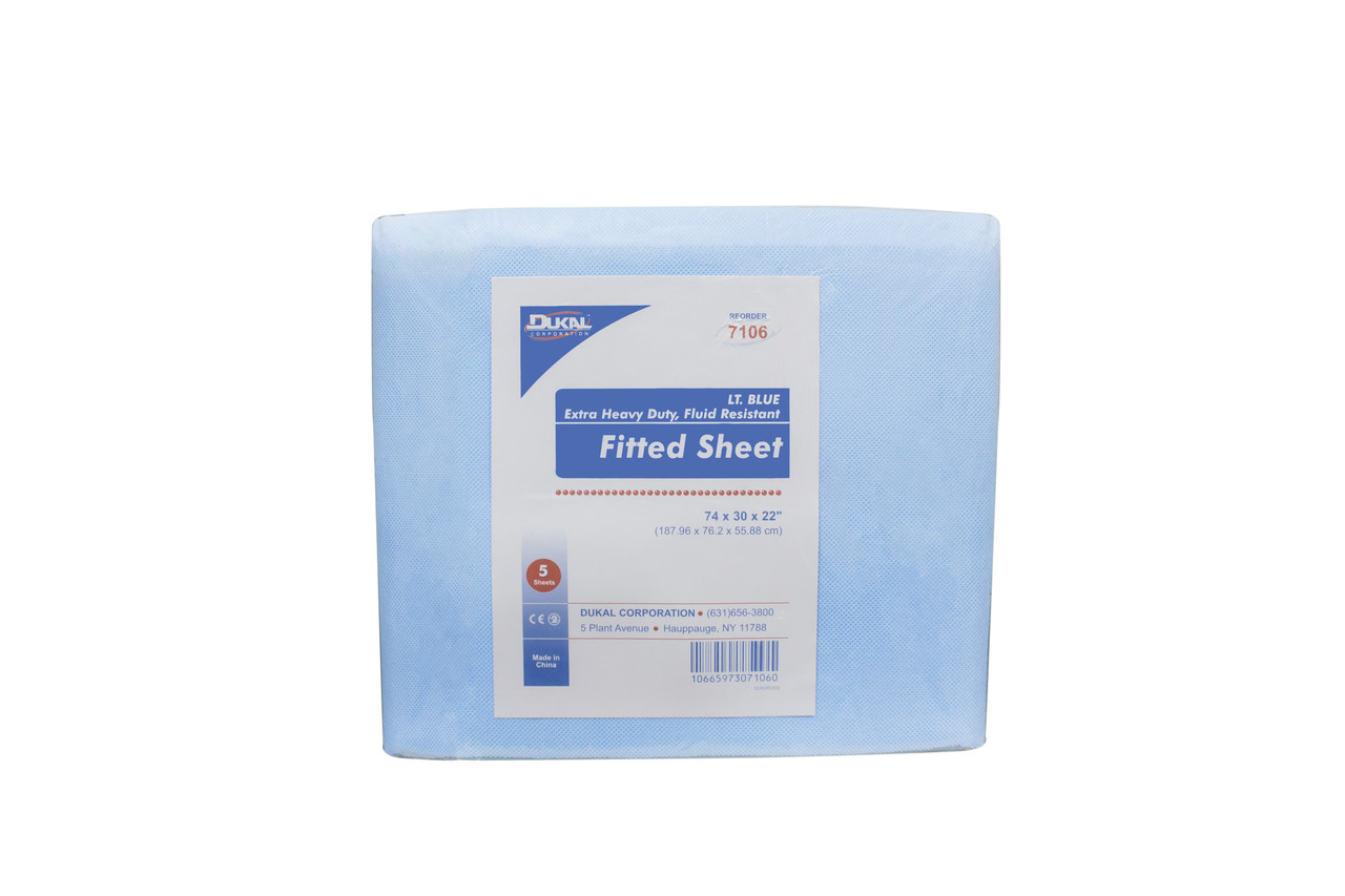 Dukal™ 7106 Ambulance Cot Disposable Linens, Fitted Sheet, Extra Heavy ...