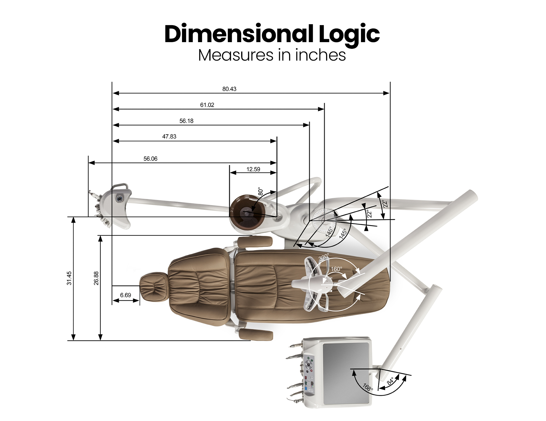 Olsen Logic Dental Chair Black Edition Leather