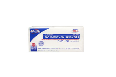 Dukal™ 2104 Clinisorb Non-Woven 4"x 4" Sponge 4ply Non-Sterile
