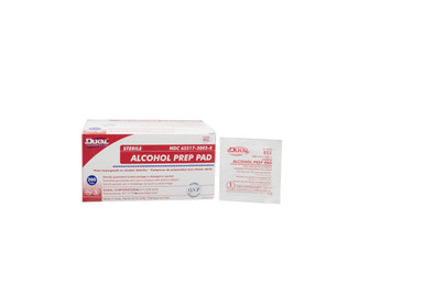 Dukal™ 853 Alcohol Pads Prep 2ply Medium Non-Sterile 1/pch